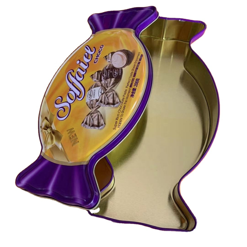 Custom printed candy shape metal candy tins | tin manufacturers