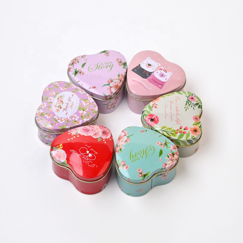 Heart shape flower tin box for Valentine's Day | tin manufacturers
