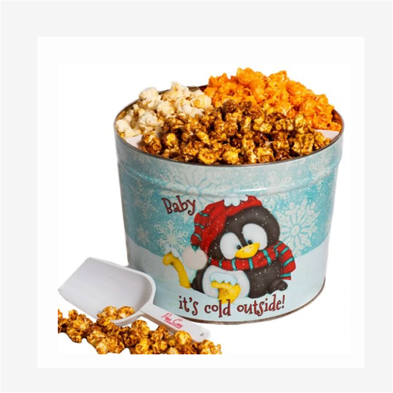 Custom food grade metal popcorn tins | tin manufacturers